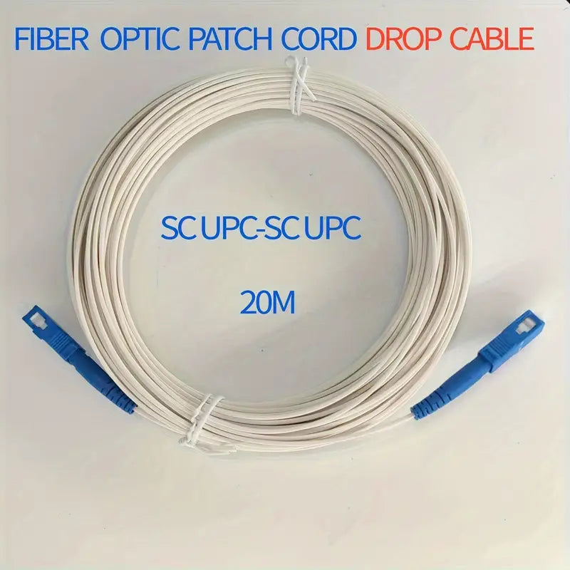 Tech Drop Cable Fiber Optic Patch Cord 20 meters SC/UPC-SC/UPC Single ...